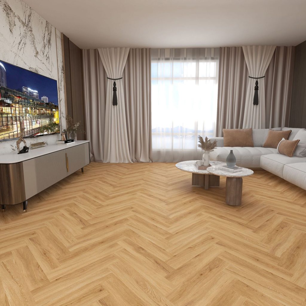 WE69H Caramel Wood | Espiga Luxury Vinyl Herringbone - Wood Culture